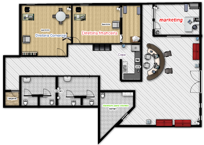 Vip Turismo: Layout da empresa