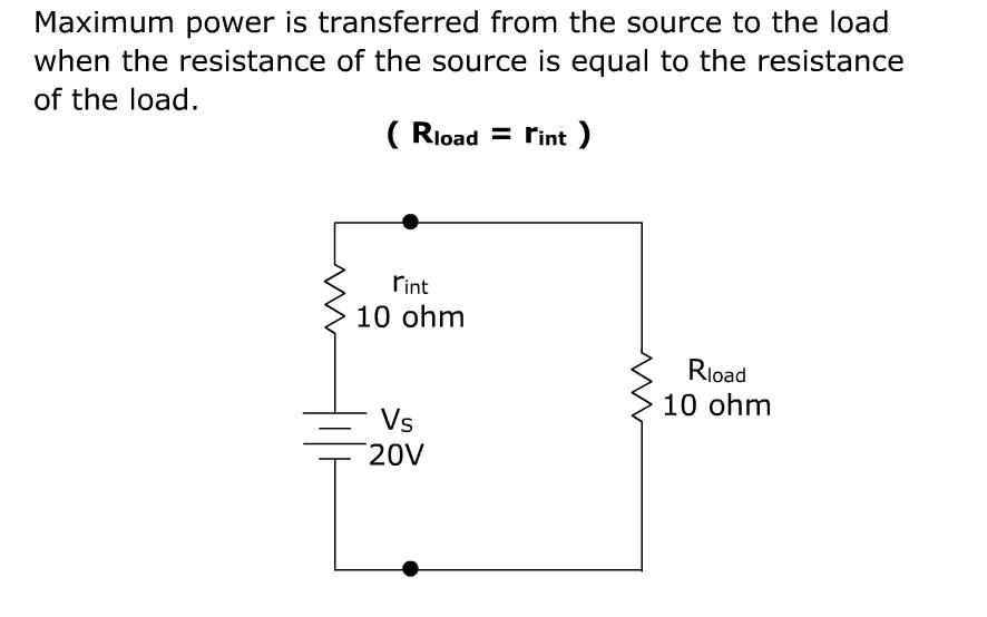 Maximum power transfer theorem | EEE Junction