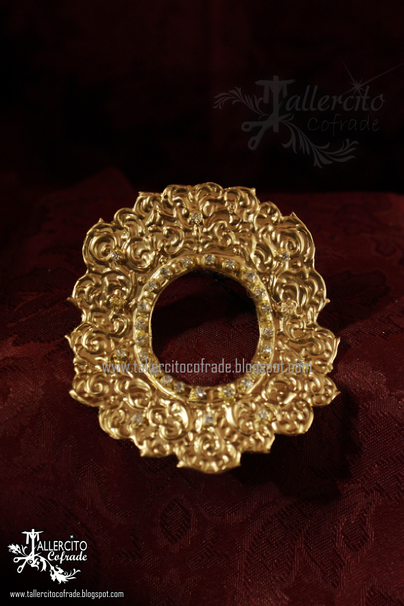 Rostrillo dorado para Virgen de 30 cm para Murcia