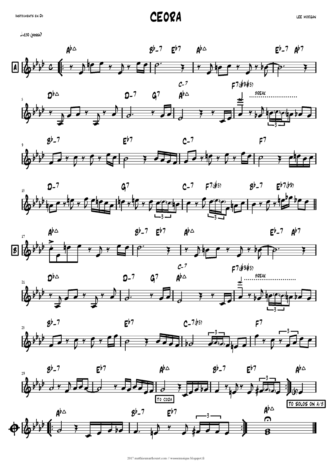 Ceora (Lee Morgan) - Jazz Workshop #5 - WeSeeMusic Blog