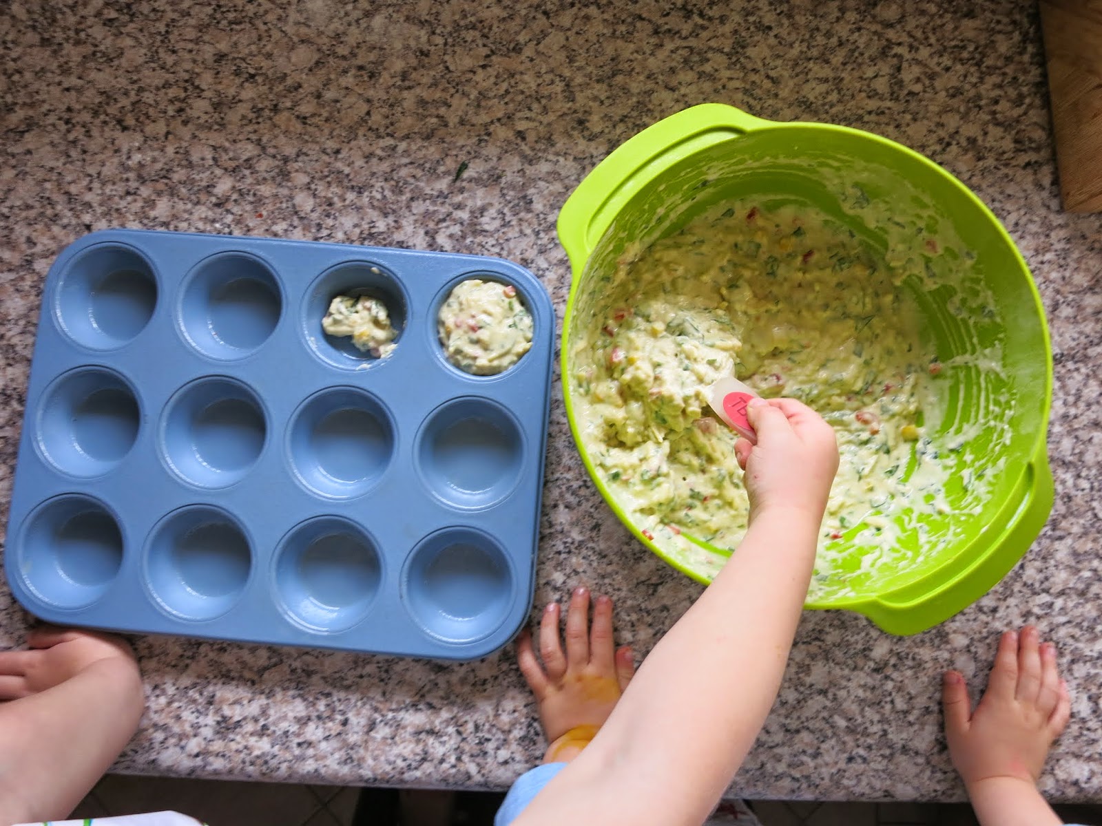 Learn with Play at Home: Cheese and Veg Muffins. Cooking with Kids
