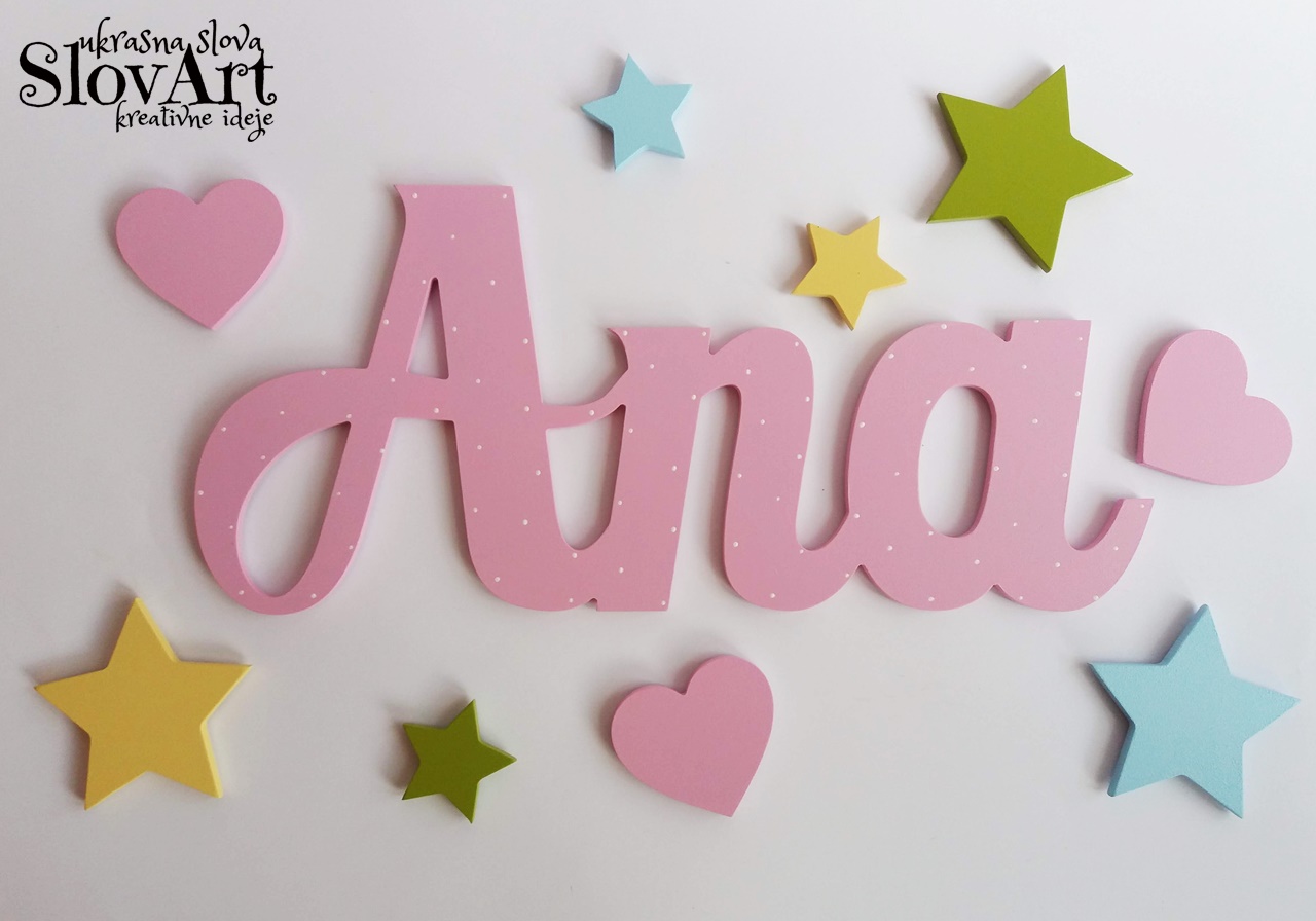 PERSONALIZOVANA DEČIJA IMENA : SlovArt - Ukrasna slova | Ramovi ...