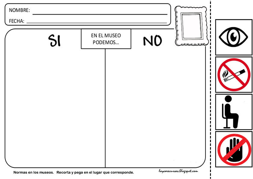 RECURSOS DE EDUCACIÓN INFANTIL: FICHAS PROYECTO MUSEO ( primera parte)