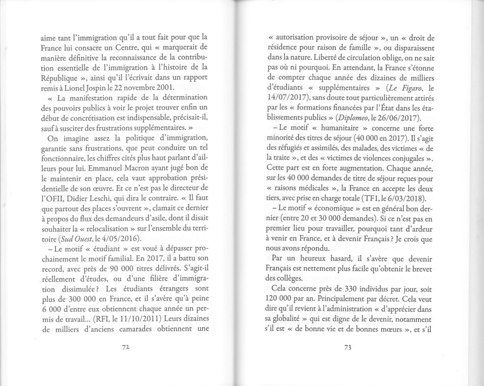 école : références: Laurent Obertone, La France interdite (2018)
