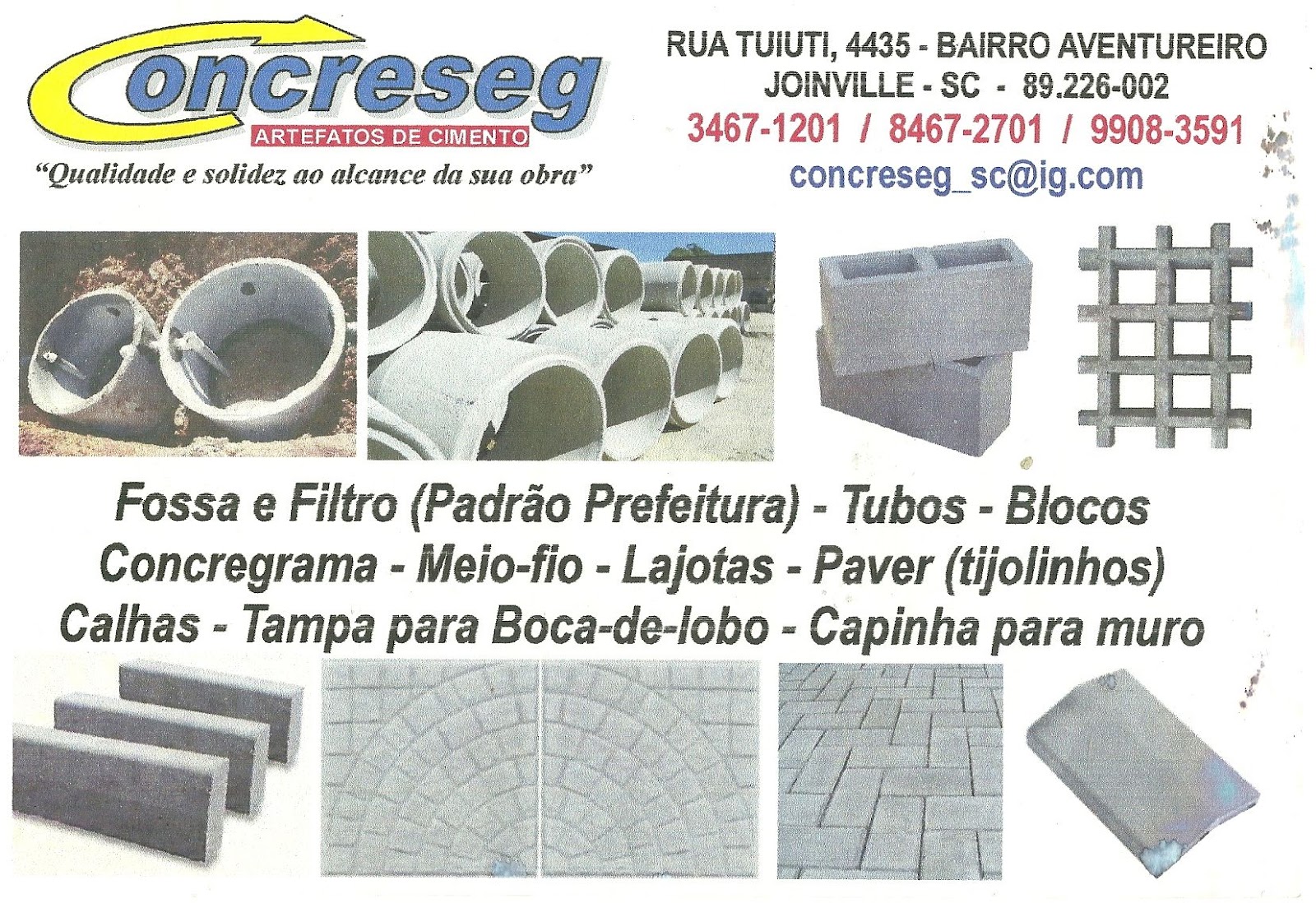 Concreseg Artefatos de Cimento