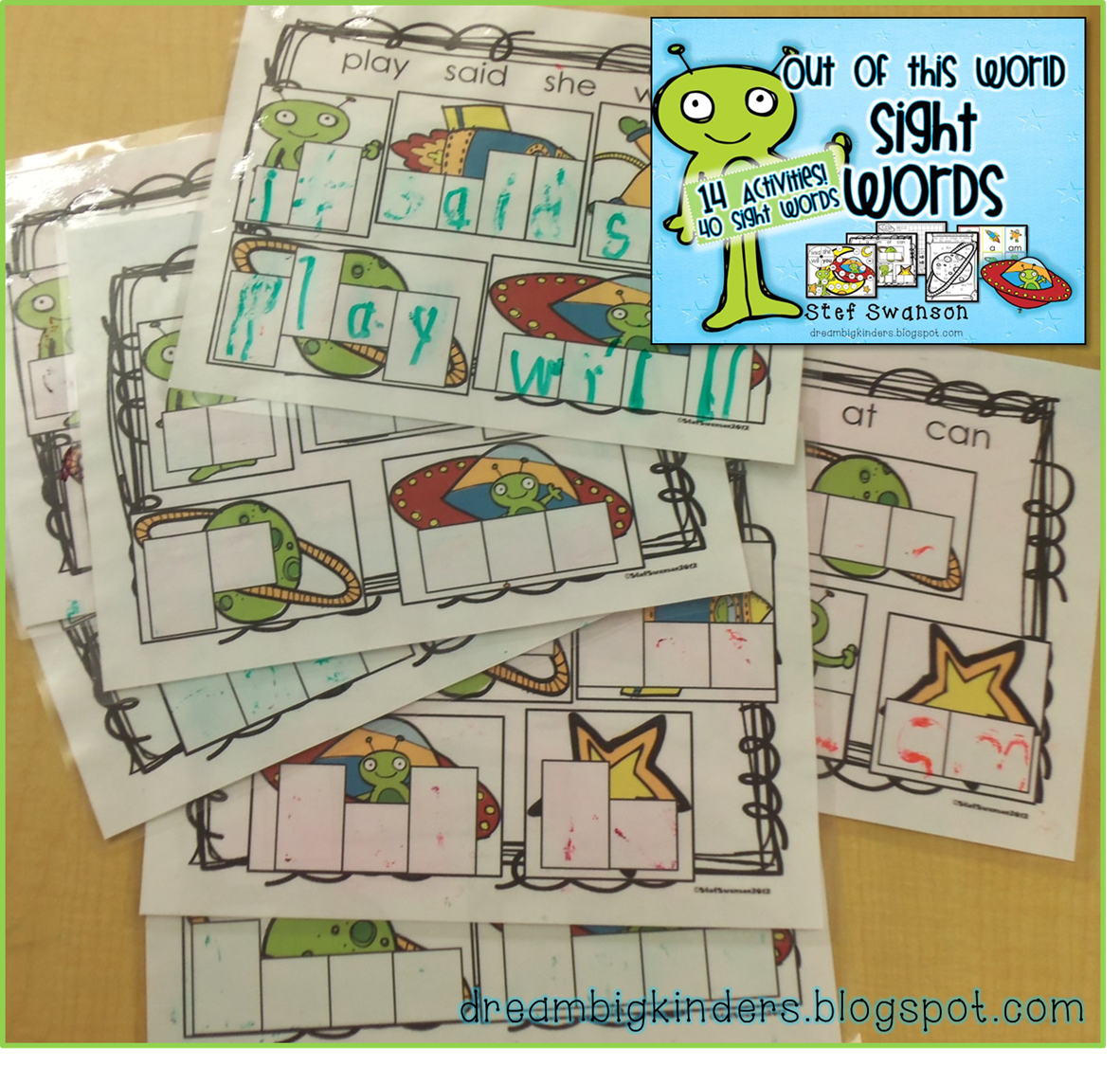 Dream Big Kinders: Kindergarten Sight Word Activities and a FREEBIE!