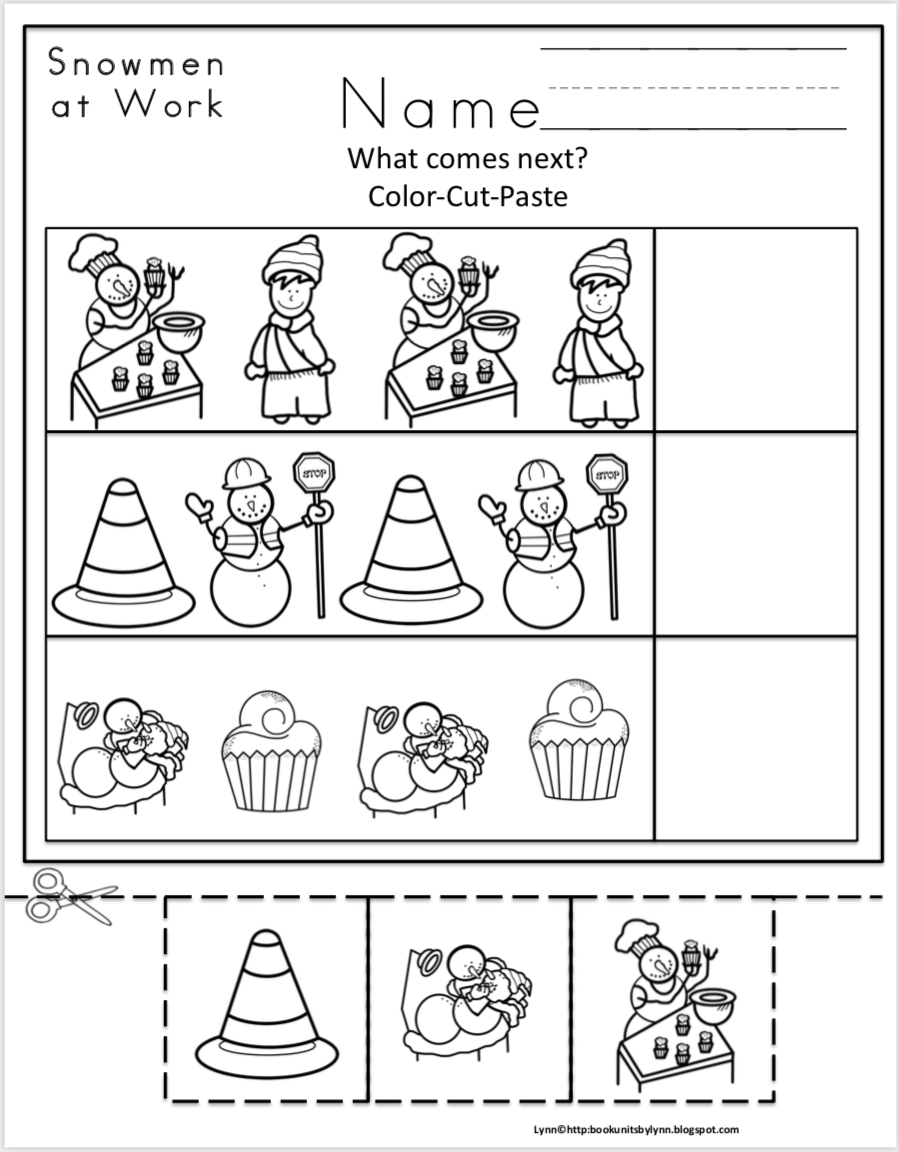 SNOWMEN AT WORK BOOK UNIT ~ Book Units by Lynn