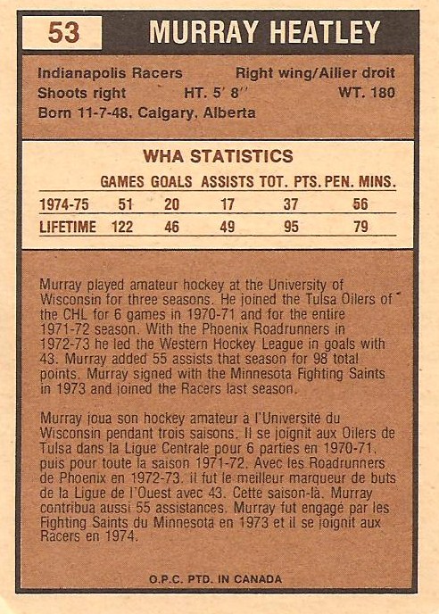 La vie est une puck: Murray Heatley