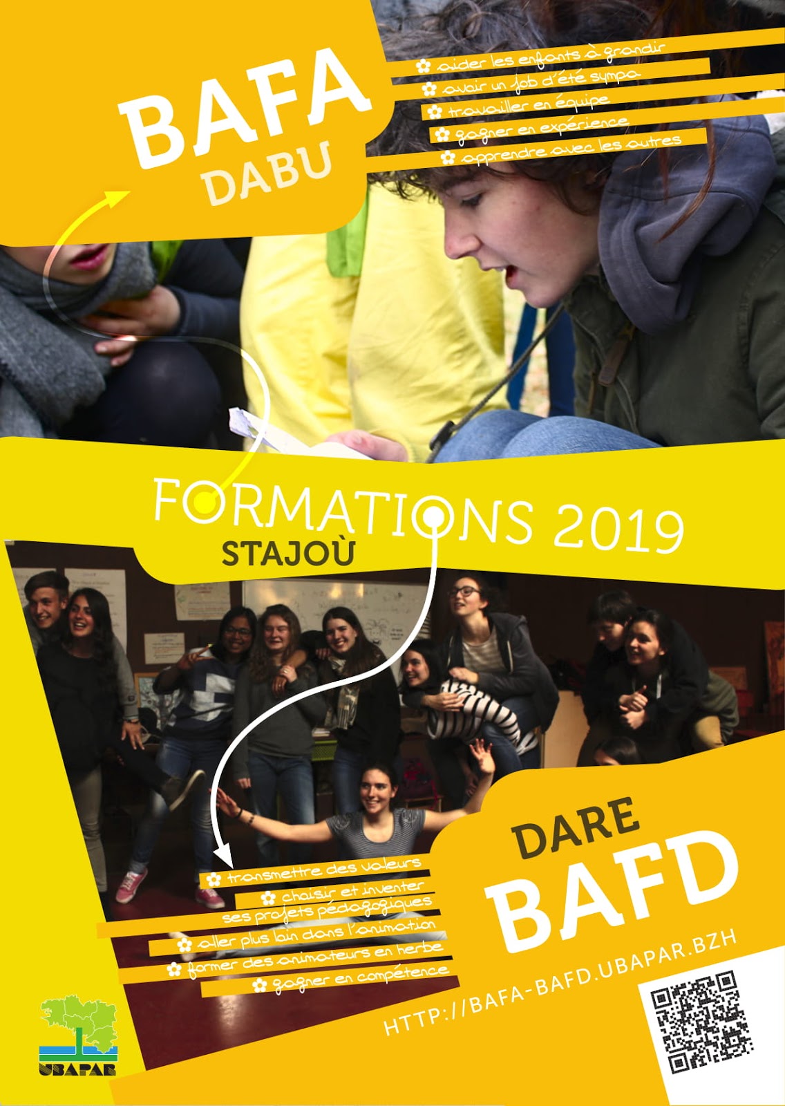 Keloioù / Infos: BAFA BAFD en Bretagne - Les stages de l'UBAPAR en 2019