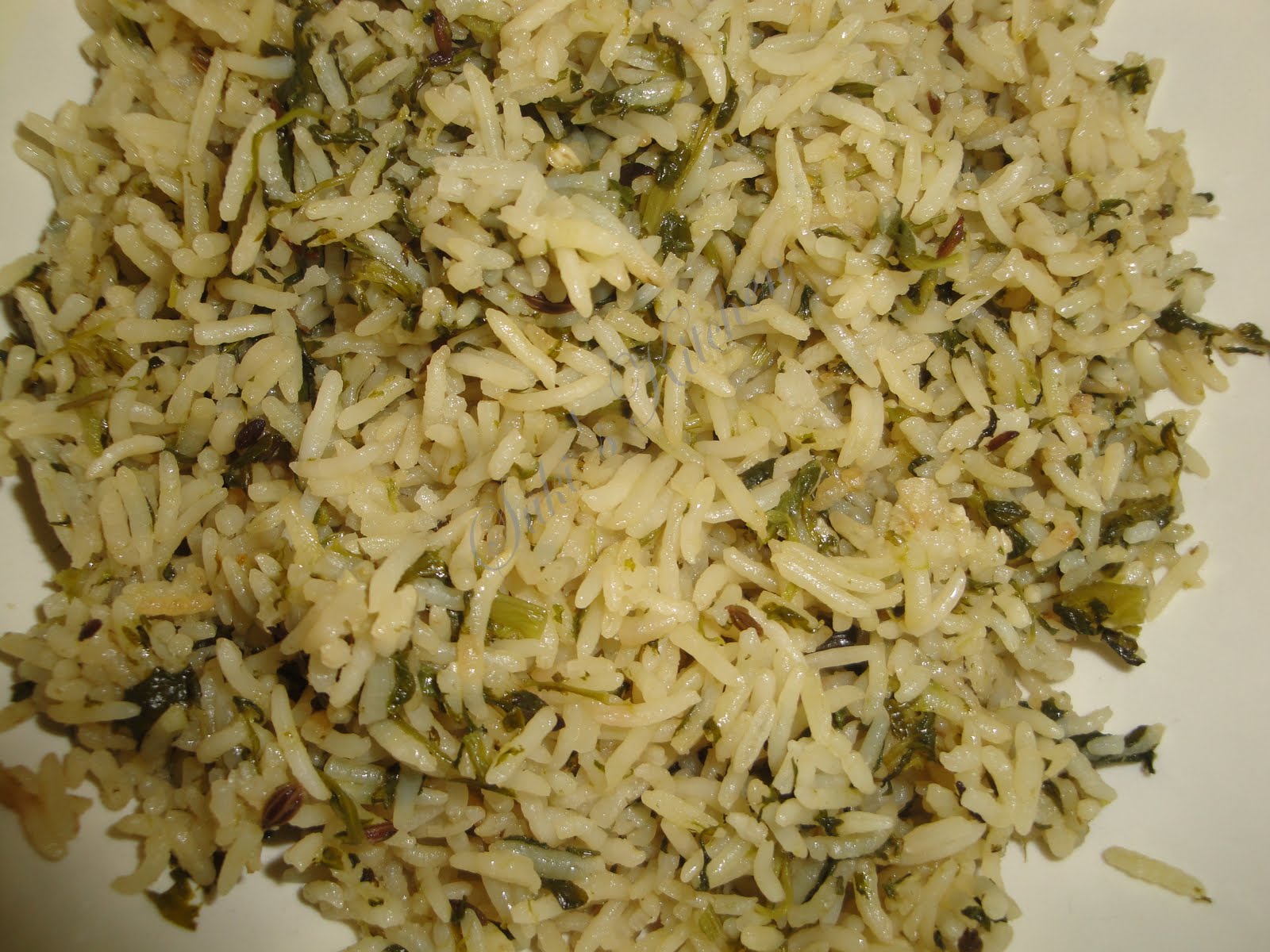 Rice Varieties: Green Leaves Biryani