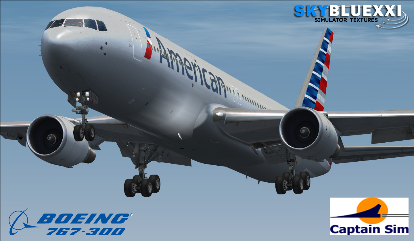 CAPTAIN SIM 767-300 AMERICAN AIRLINES (N372AA) | Skybluexxi Simulator ...