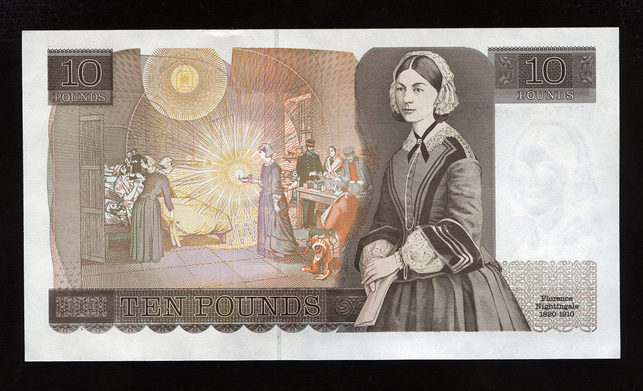 Great Britain bank notes 10 Pounds Sterling banknote 1988 Florence ...