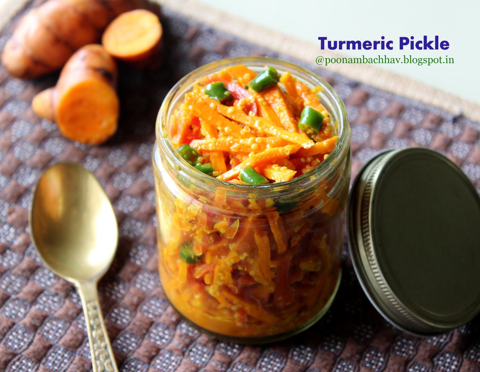 Annapurna: Fresh Turmeric Pickle / Kachi Haldi Ka Achar