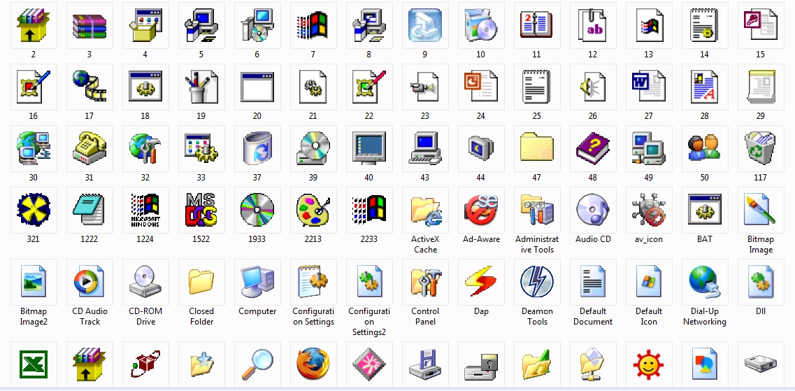 Desarrollo Android: Pack de iconos windows, programas, varios