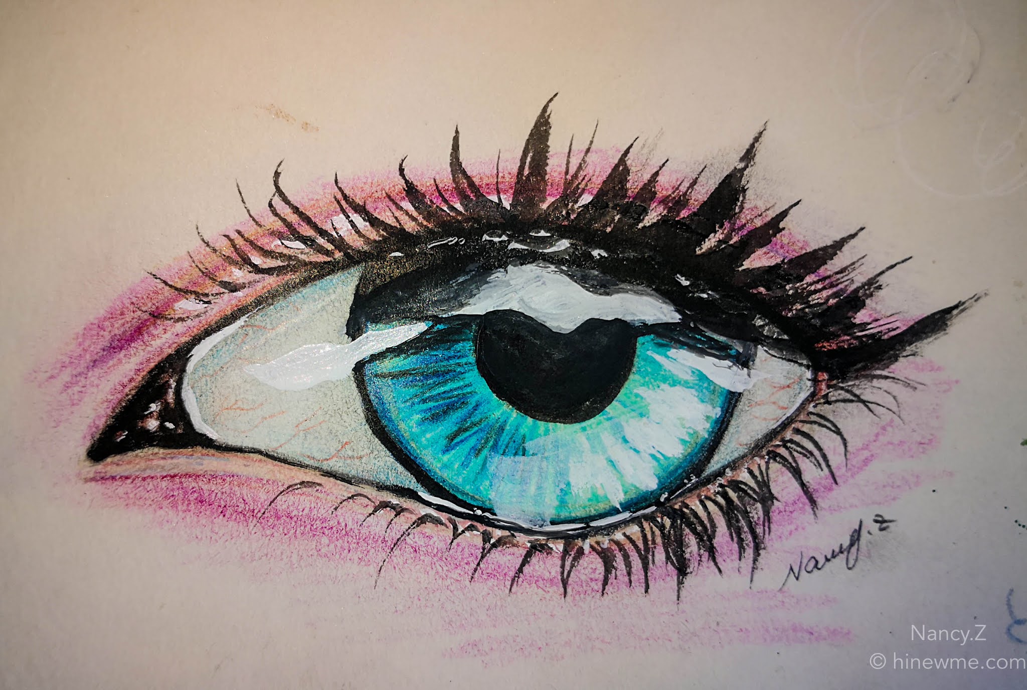 6Easy ways How to draw eye Tutorial sketch and watercolor step by step ...