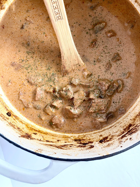 Dutch Oven Steak Diane | Ally's Sweet & Savory Eats