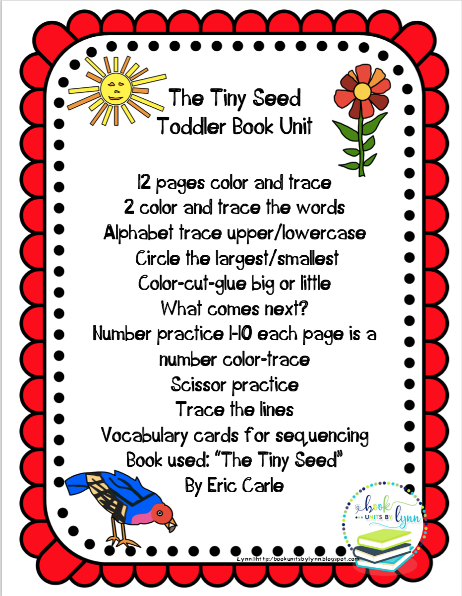THE TINY SEED TODDLER BOOK UNIT ~ Book Units by Lynn