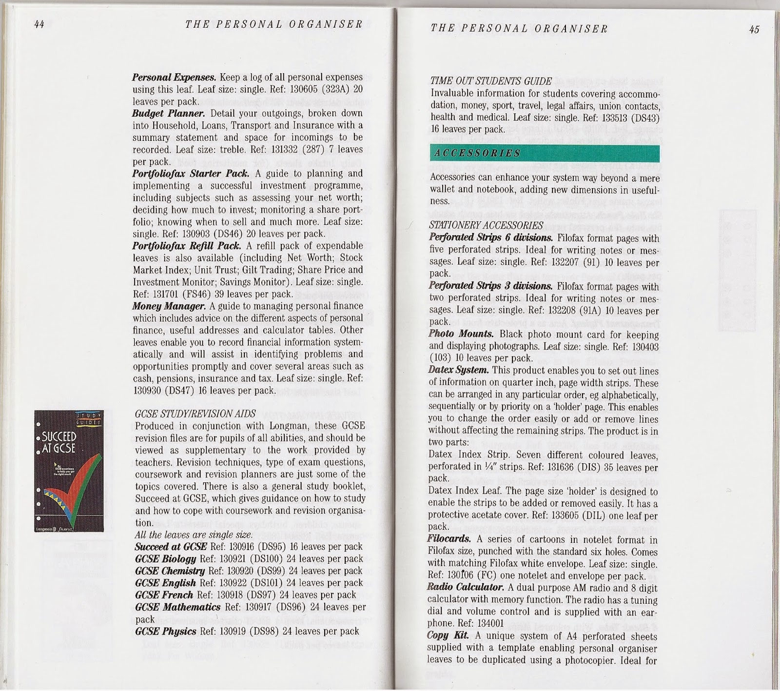 Philofaxy: Filofax Catalogue 1990