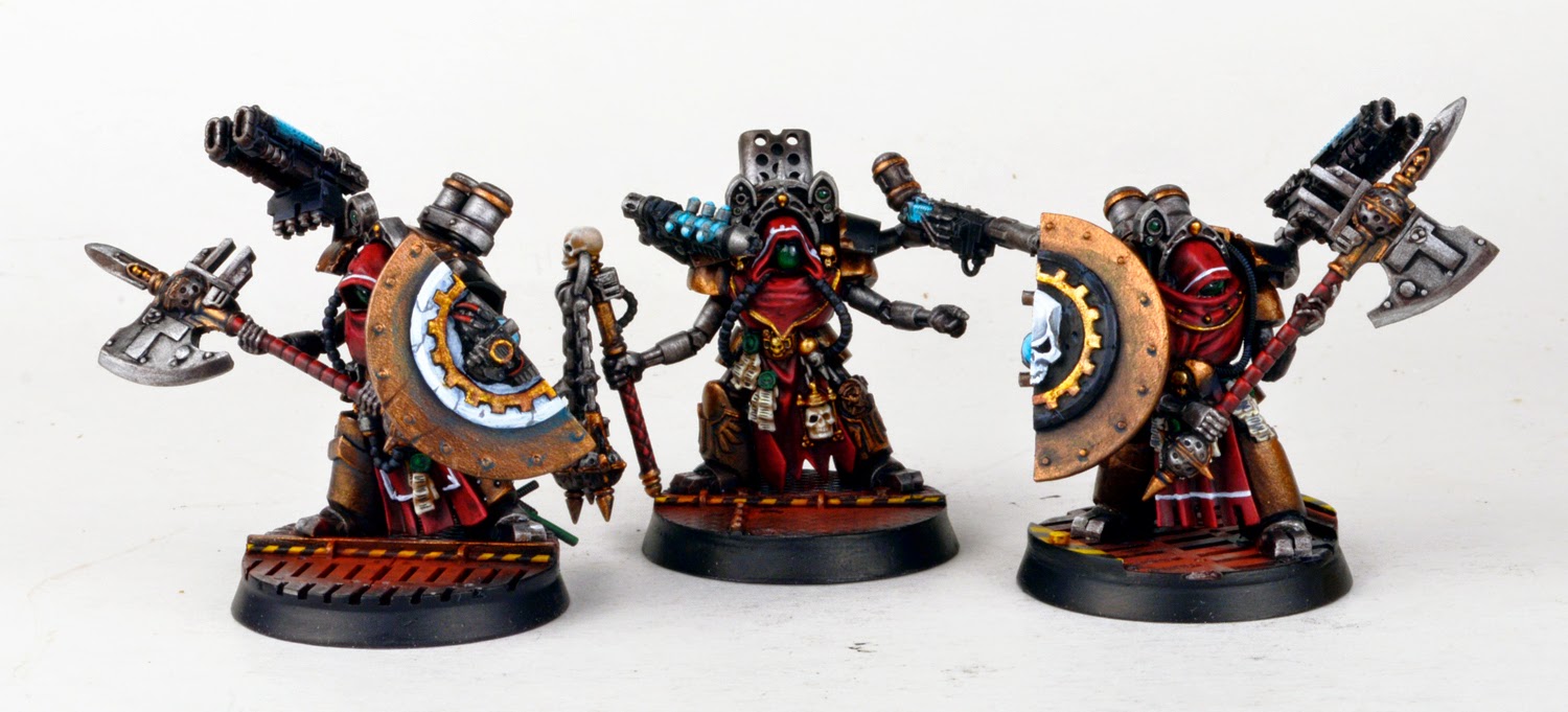 davetaylorminiatures: Mechanicum - Myrmidon Secutars stand ready.
