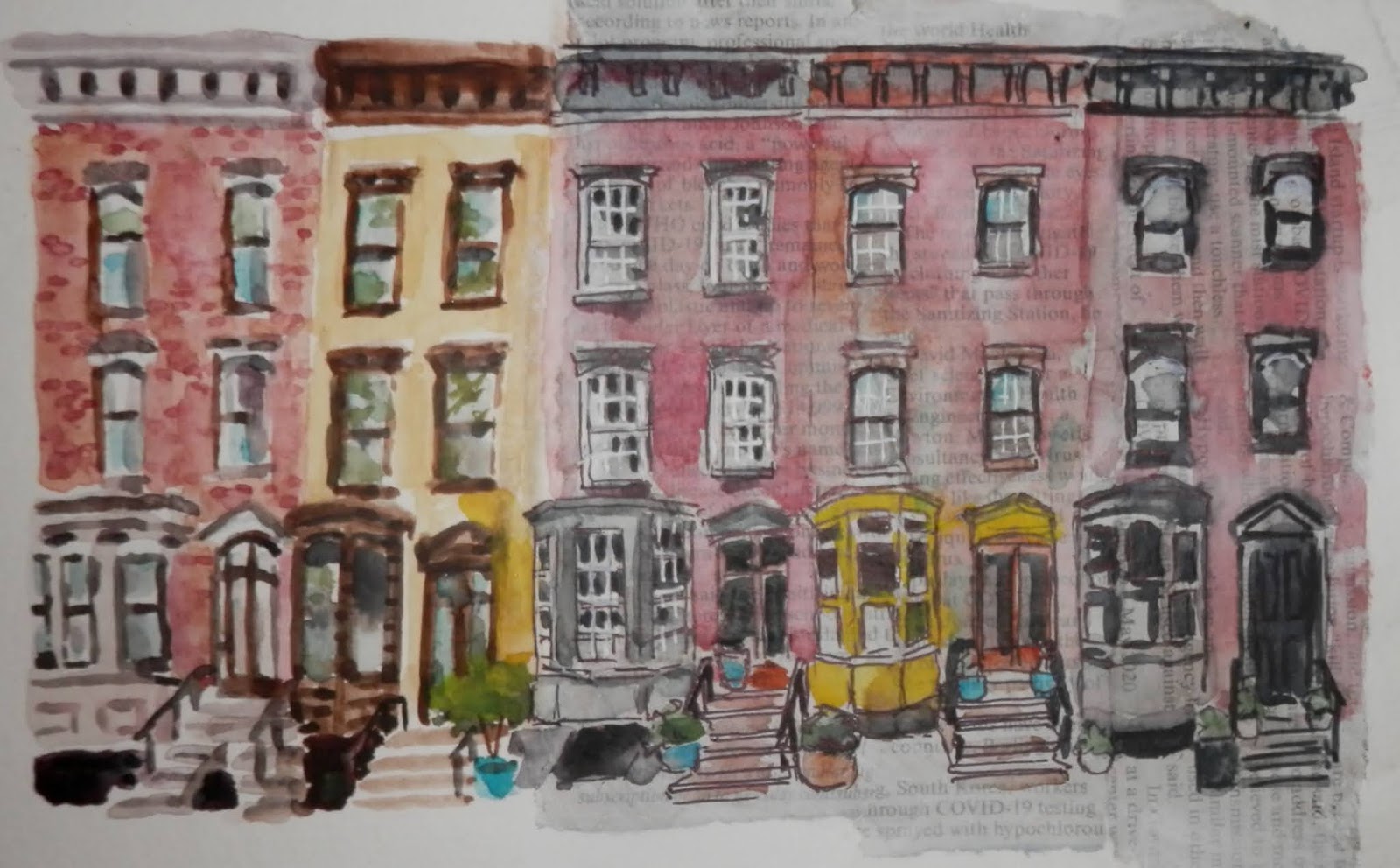 Watercolors by Joan 2: Brownstone Update