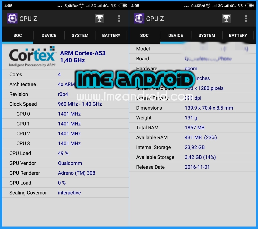 Cara mengetahui tipe hp ASUS Via CPU Z