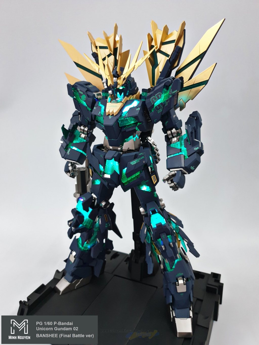 Painted Build: PG 1/60 P-Bandai Banshee Norn [Final Battle Ver.]