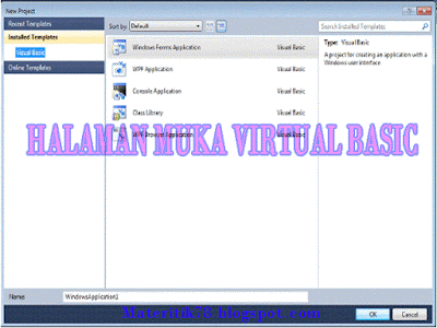 Halaman Muka IDE Visual Basic - MateriTIK