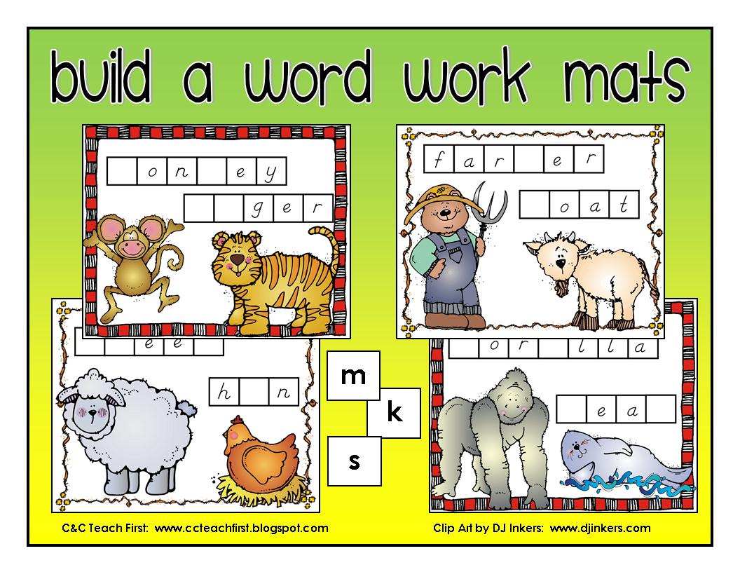 Clip Art by Carrie Teaching First: Build a Word Work Mats for Letter Tiles