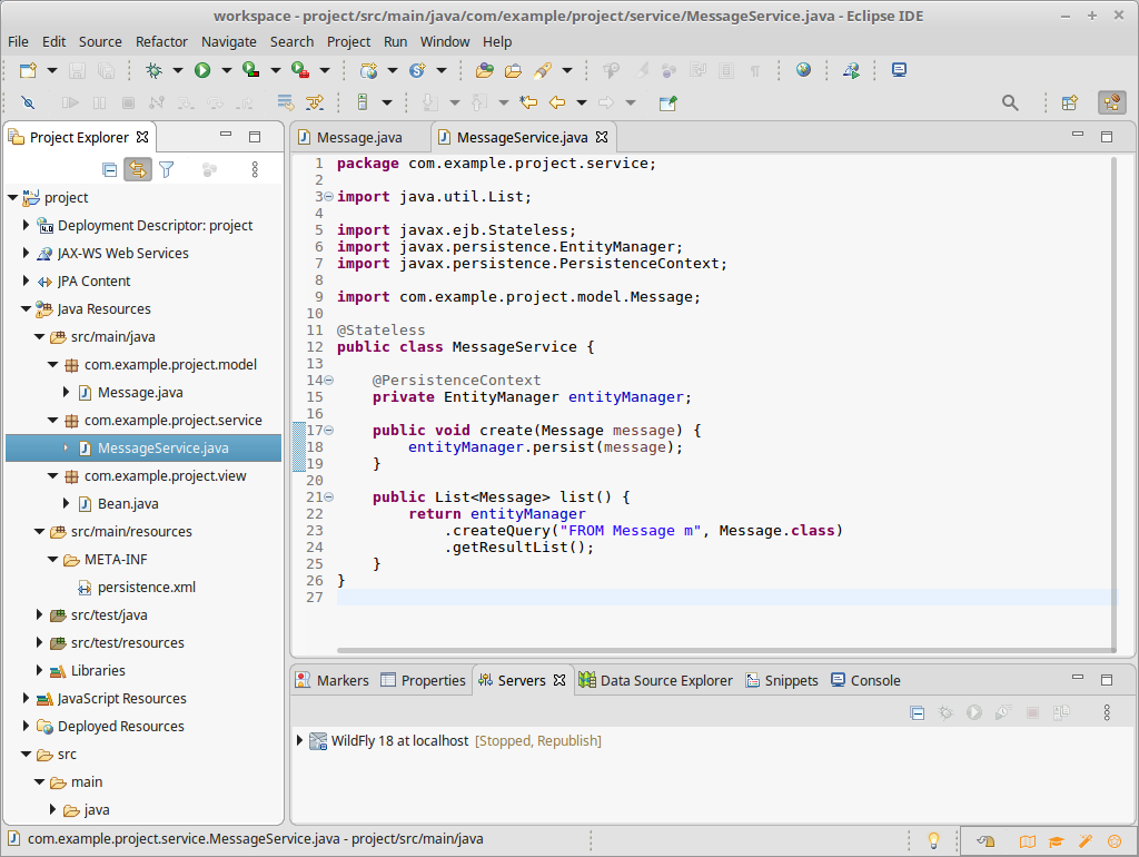 The Balusc Code Jsf 23 Tutorial With Eclipse Maven Wildfly And H2