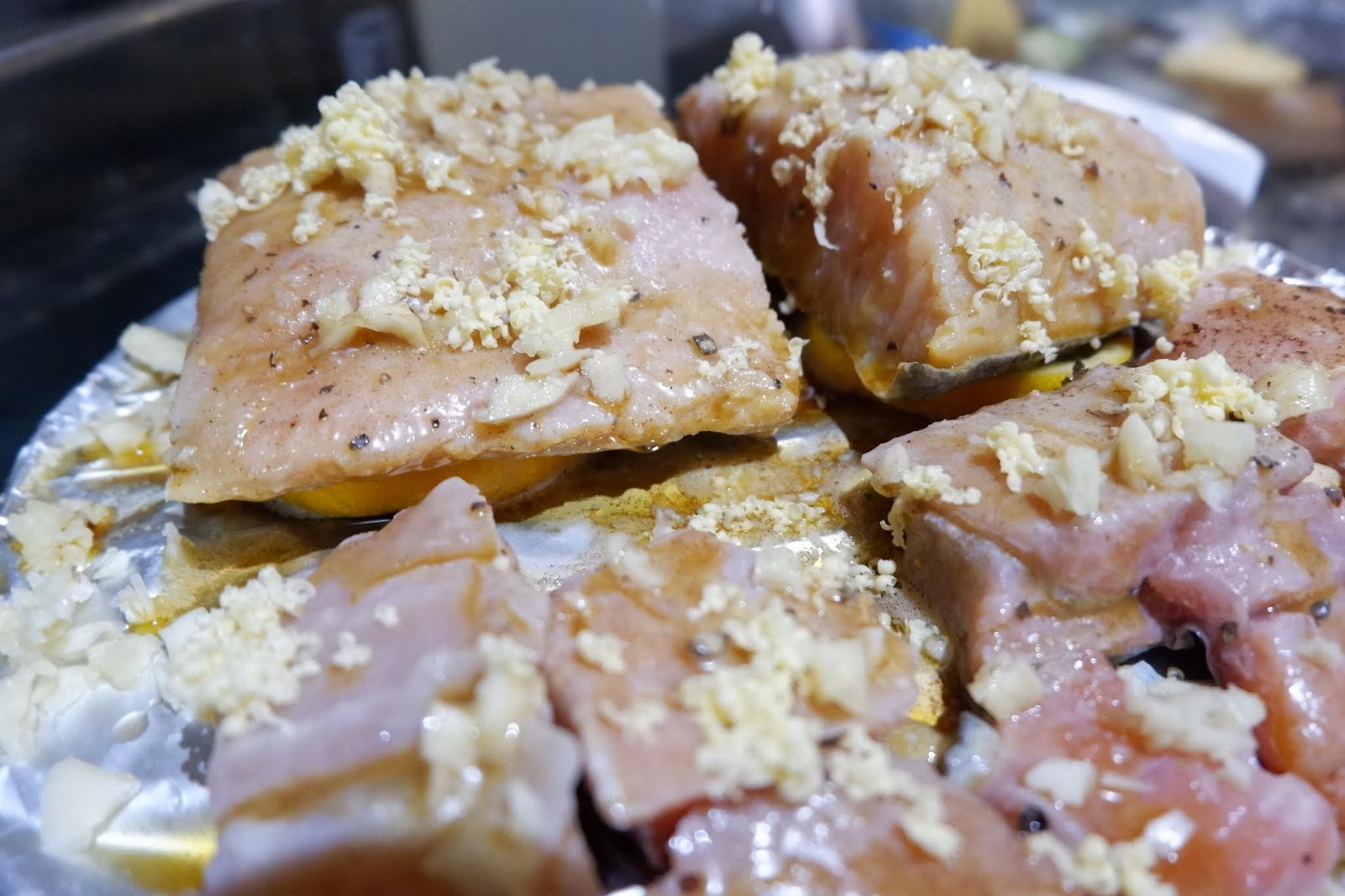 Turbo Buttered Garlic Seaking Salmon Slabs Recipe - Mommy Practicality