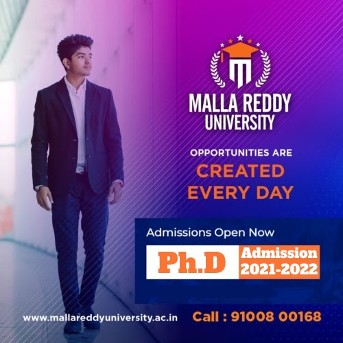 Malla Reddy University - MRUH Hyderabad Ph.D. Admission & Entrance Exam ...