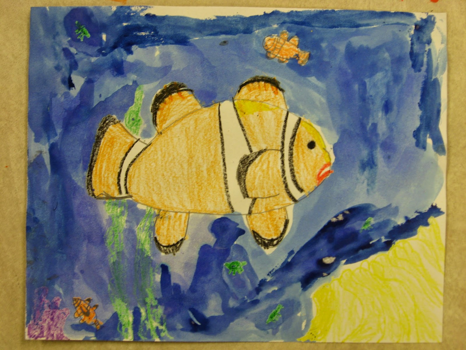 Miss Young's Art Room: 1st Grade Clown Fish Art