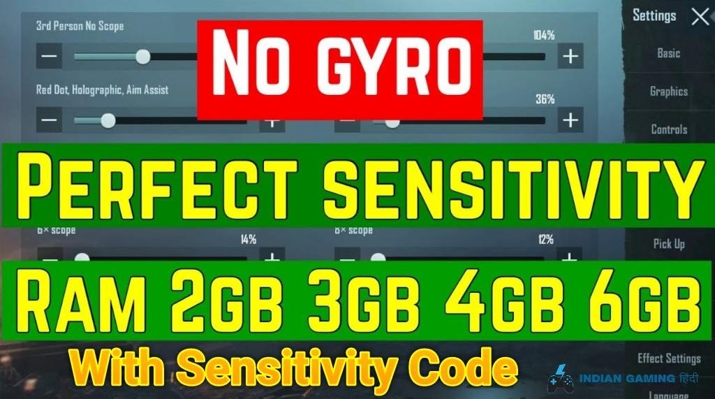 Best BGMI Sensitivity Settings Without Gyroscope No Recoil Sensitivity Code, ADS Sensitivity ...
