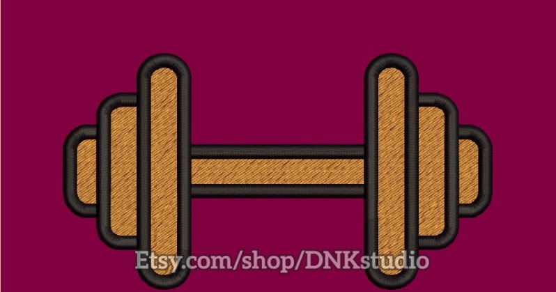 BEST EMBROIDERY DESIGN: Weightlifting Barbell Embroidery Design