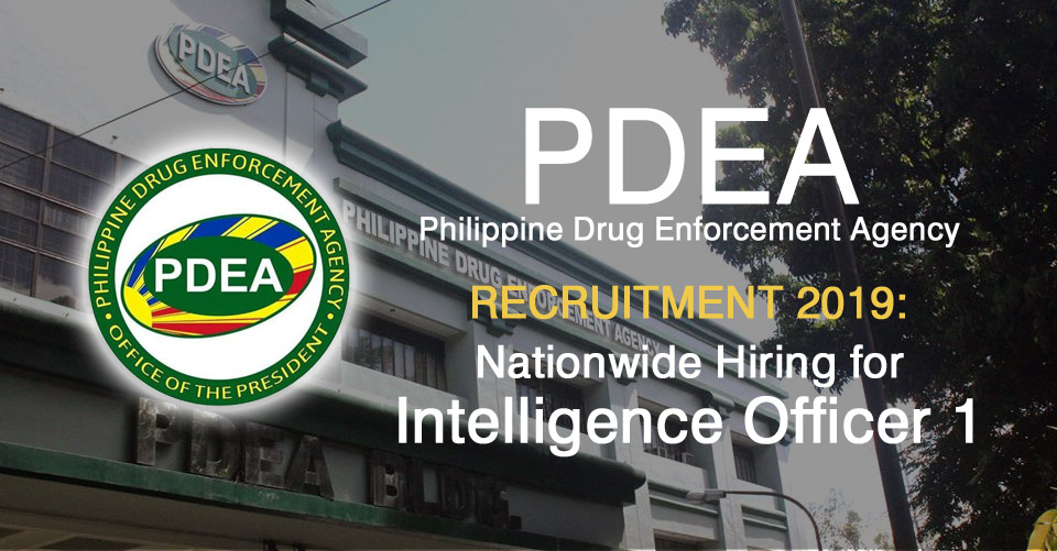 Civil Service Exam PH: PDEA Recruitment 2019: Intelligence Officer 1