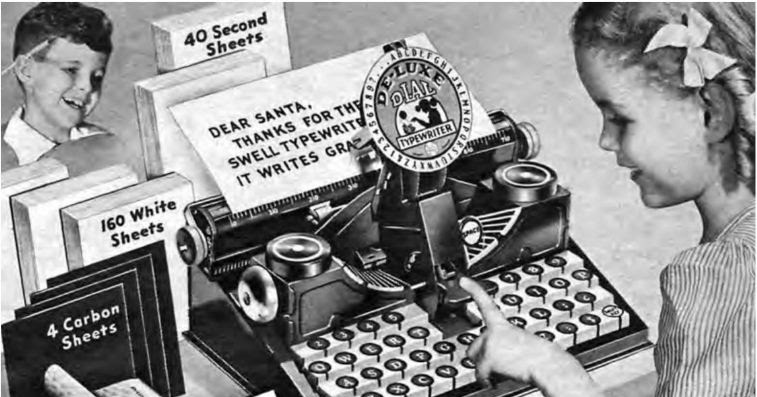 oz.Typewriter: Christmas 1942 - a Marx Dial Typewriter for $2.11