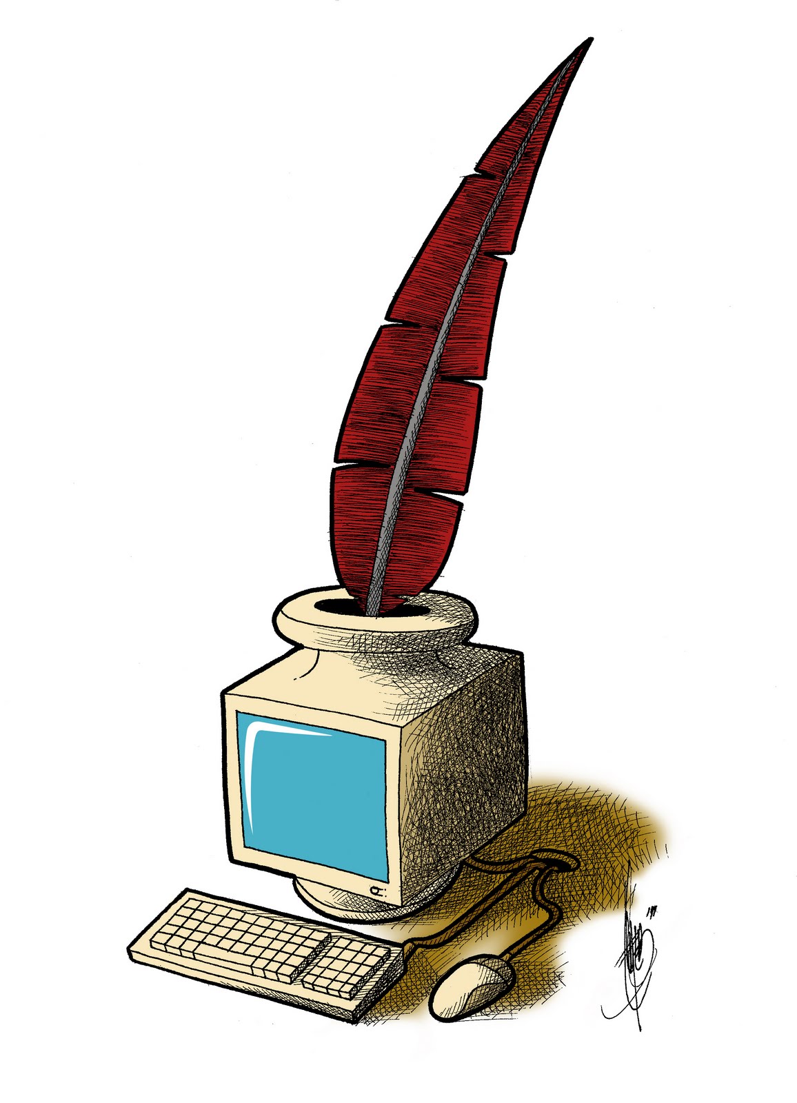 Tintero caricatura - Imagui