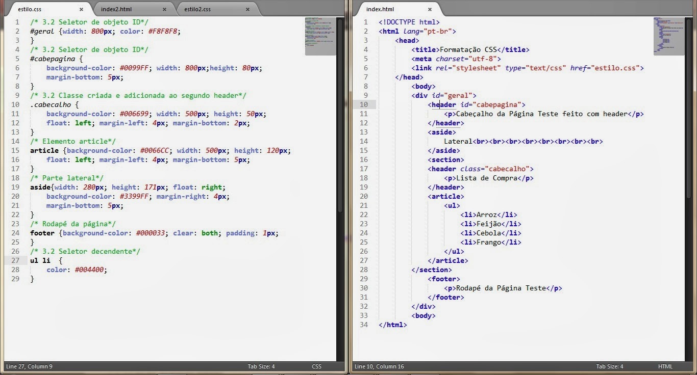 Sistemas Para Web: 3.CSS (Cascading Style Sheet) - Folha de Estilo em ...