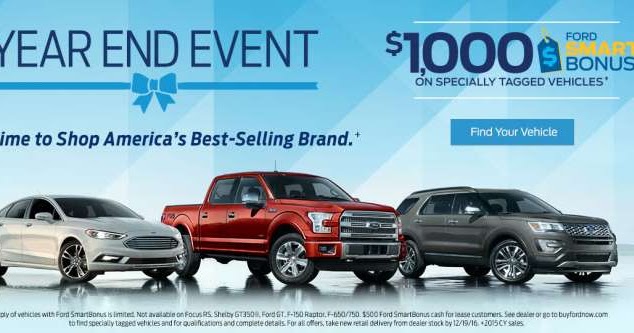 Brighton Ford : Year End Sales Event = $1,000 Smart Bonus Cash On ...