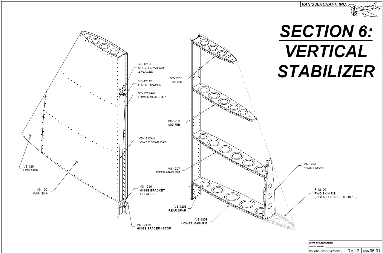 PEB's RV-12 projekt: Sektion 6 Vertical stabilator