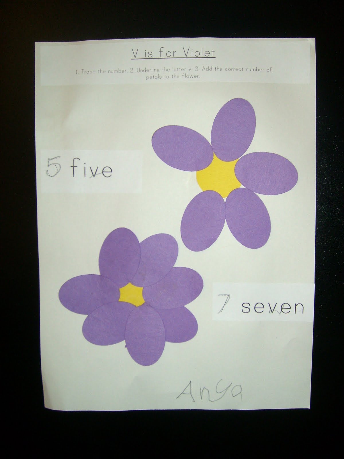 Chipman's Corner Preschool: V is for Violet
