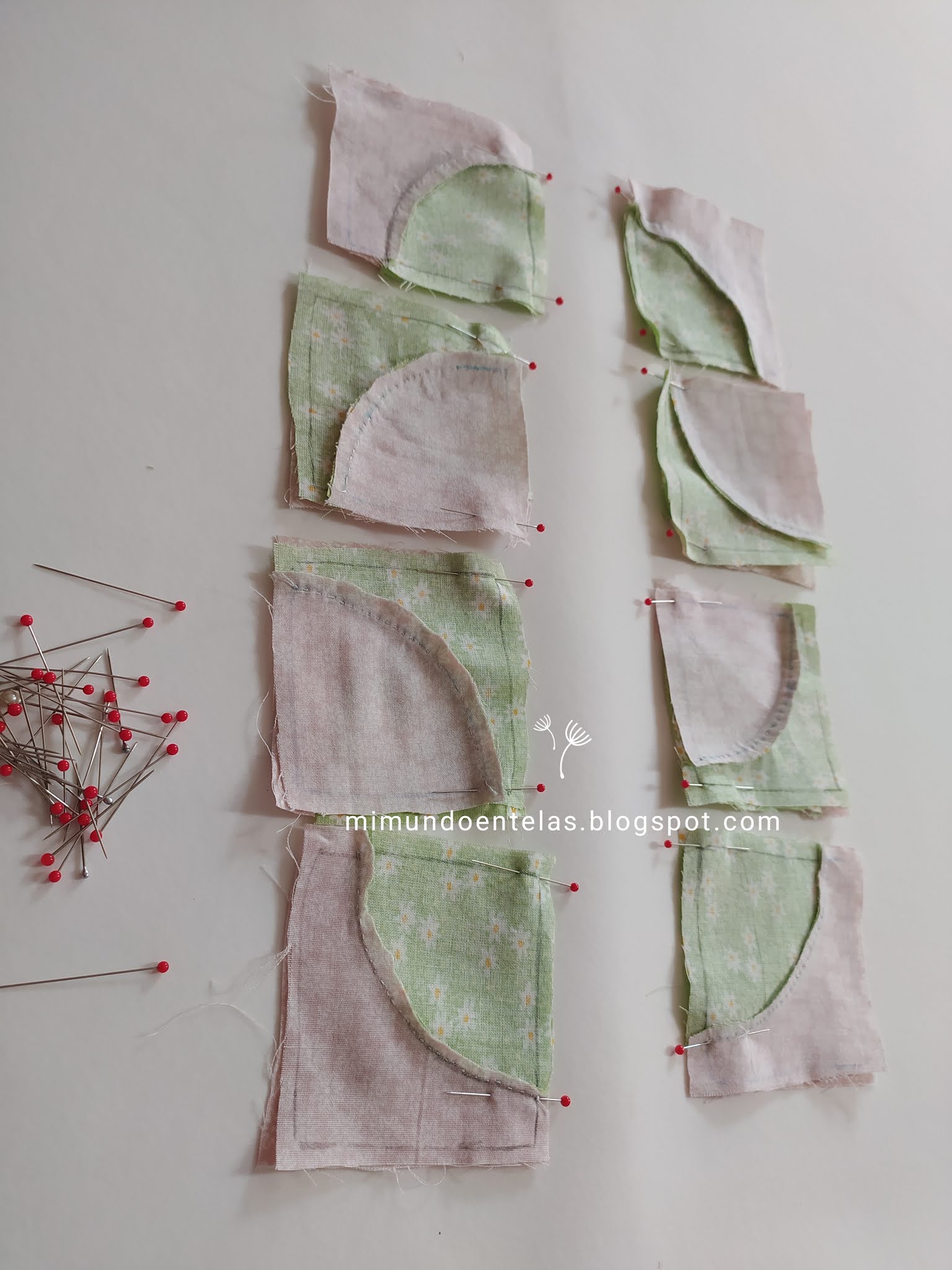 mimundoentelas.com: PATCHWORK tutorial: bloque sendero del borracho o curvas