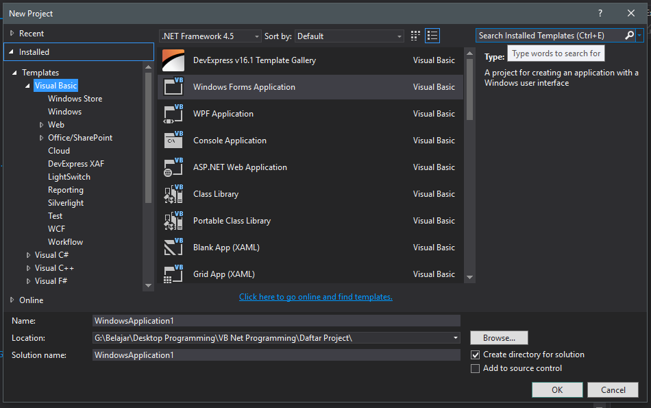 Pengenalan Visual Basic .Net - RanahInformasiKu