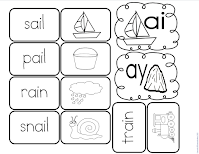 Teachers R US: ai, ay Picture and Word Sort