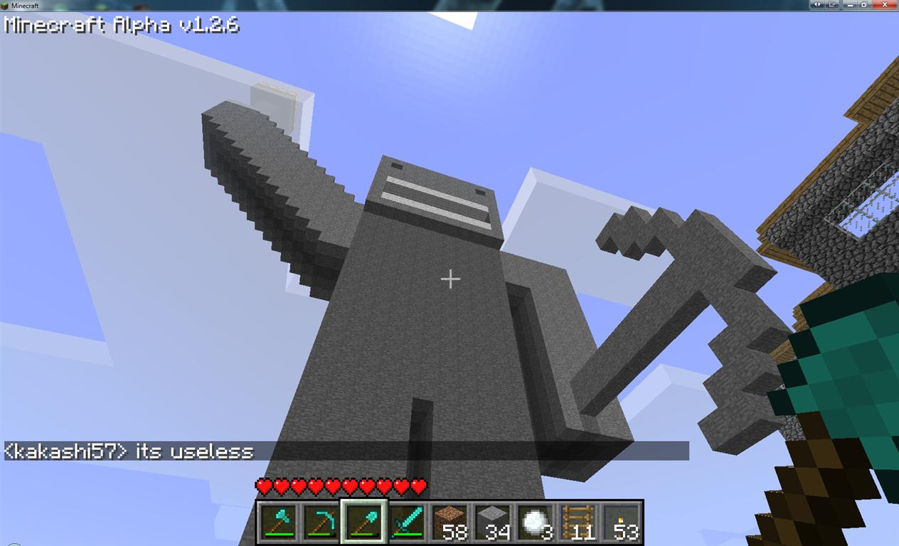 JD's Gaming Blog: Minecraft Creations Nov/Dec 2010, Statue of JD and ...