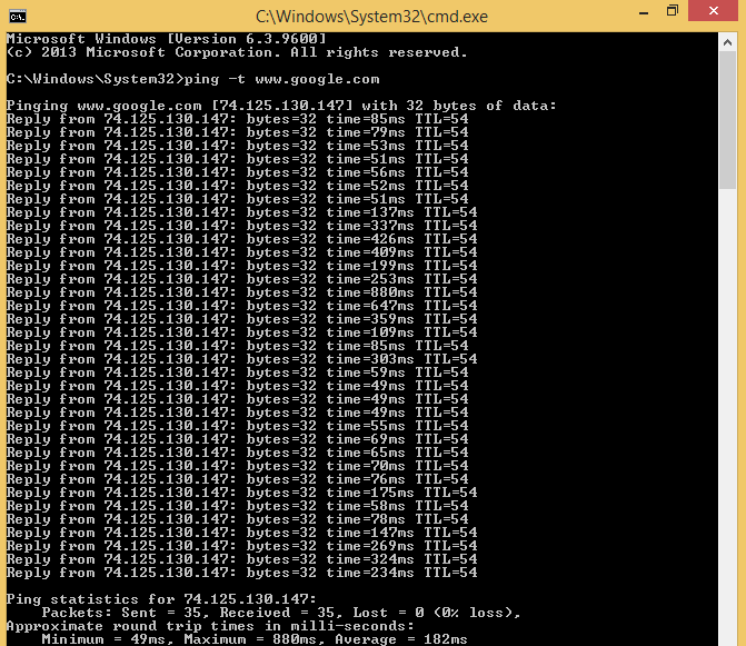 How to RUN a Ping Test?