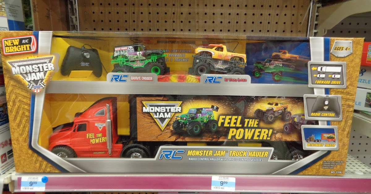 J And J Toys: New Bright Remote Control Monster Jam Trucks & Trailer