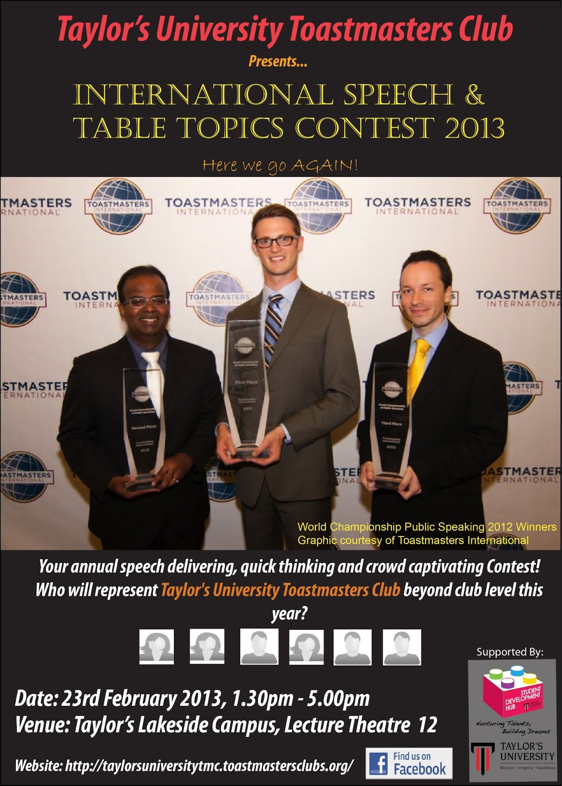 Taylor's University Toastmasters Club: ISTT club level contest 2013