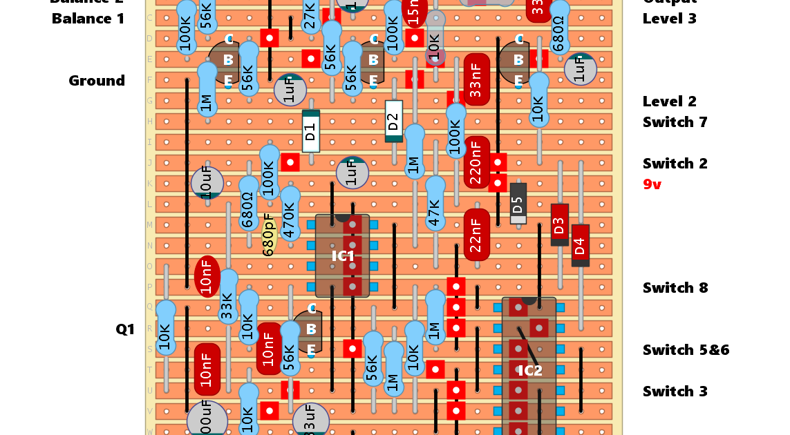 Dirtbox Layouts: Multivox / Big Jam SE-4 Octave Box