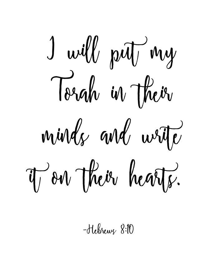 land of honey: Write the Torah on Their Hearts Printable